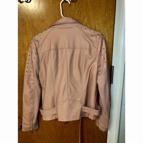 Sebby | Jackets & Coats | Blush Pink Leather Jacket | Poshmark